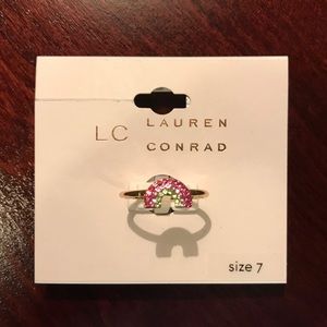 LC Lauren Conrad | Jewelry | Lc Lauren Conrad Gold Tone Rainbow Ring ...
